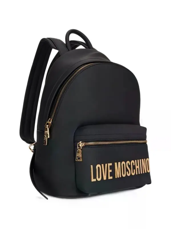 Moschino Logo-plaque Front-pocket Backpack