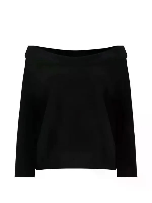Valentino Garavani Off-shoulder Ribbed-knit Sweater