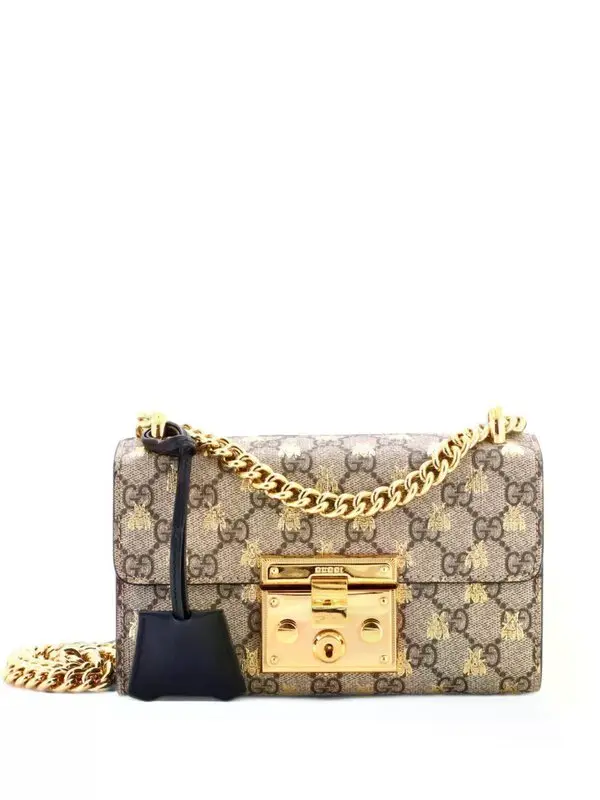 Gucci Padlock Printed Gg Coated Canvas Small Shoulder Bag