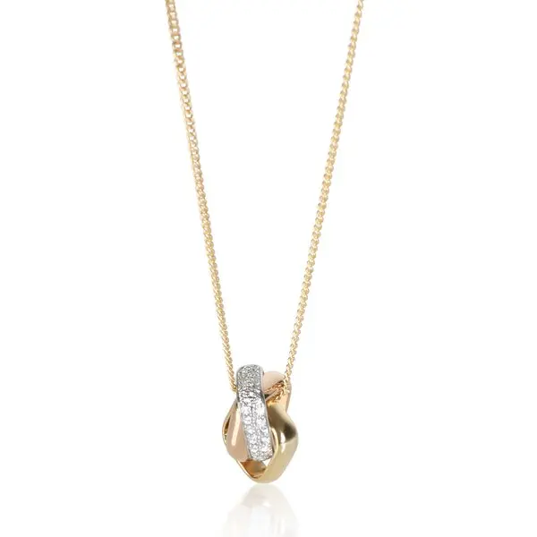 Cartier 3-tone Gold Diamond Trinity Cushion Pendant - 3_tone_gold