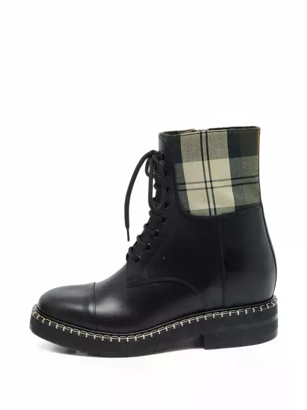 Chloé X Barbour Noua Check-panel Ankle Boots