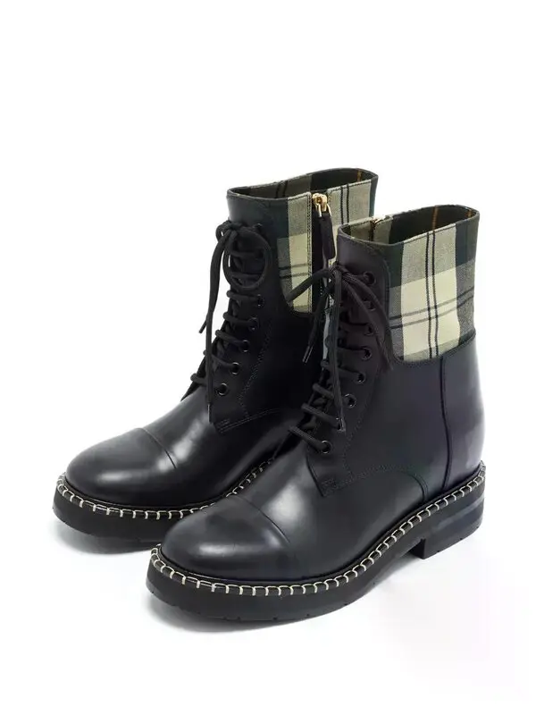 Chloé X Barbour Noua Check-panel Ankle Boots