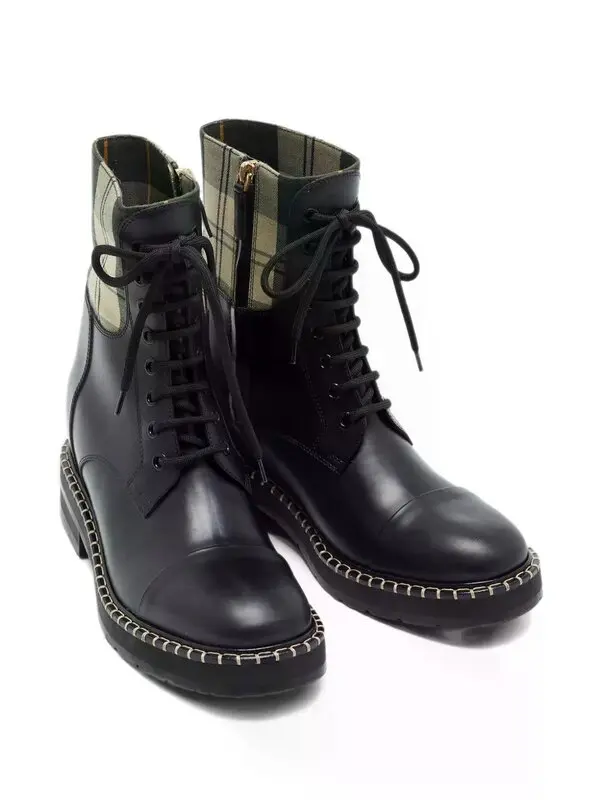 Chloé X Barbour Noua Check-panel Ankle Boots