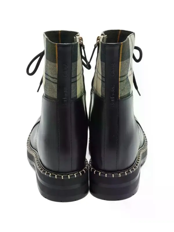 Chloé X Barbour Noua Check-panel Ankle Boots