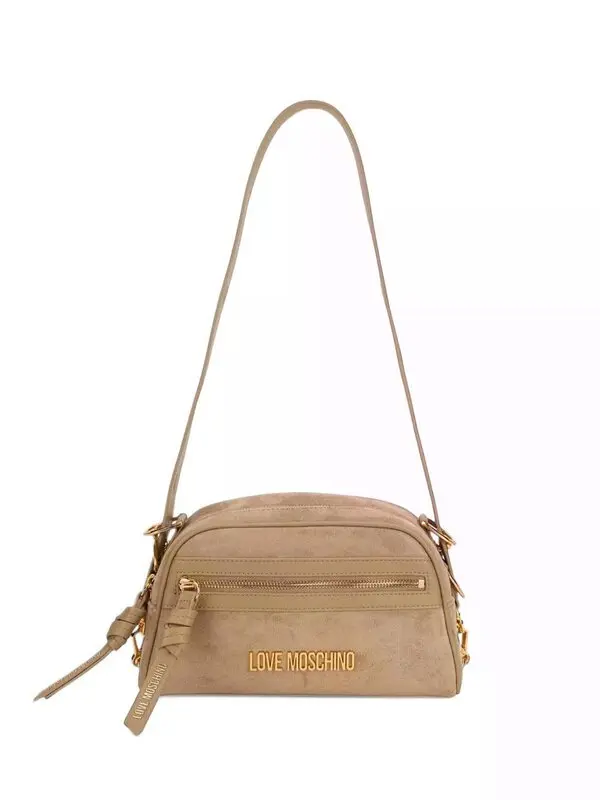 Moschino Logo-plaque Shoulder Bag - Neutrals