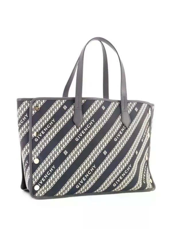 Givenchy Bond Shopper Logo Jacquard Canvas Medium Tote Bag