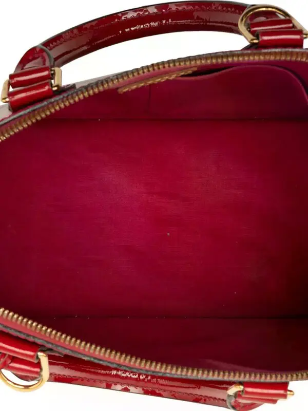 LOUIS VUITTON 2013 Monogram Vernis Alma Pm Handbag - Red