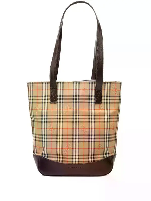 Burberry 2000-2017 Haymarket Check Canvas Tote Bag