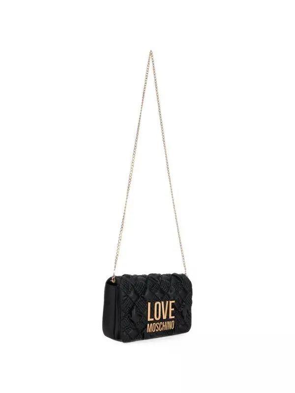Moschino Quilted Logo-plaque Shoulder Bag