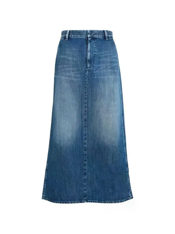 Valentino Garavani Faded Denim Midi Skirt