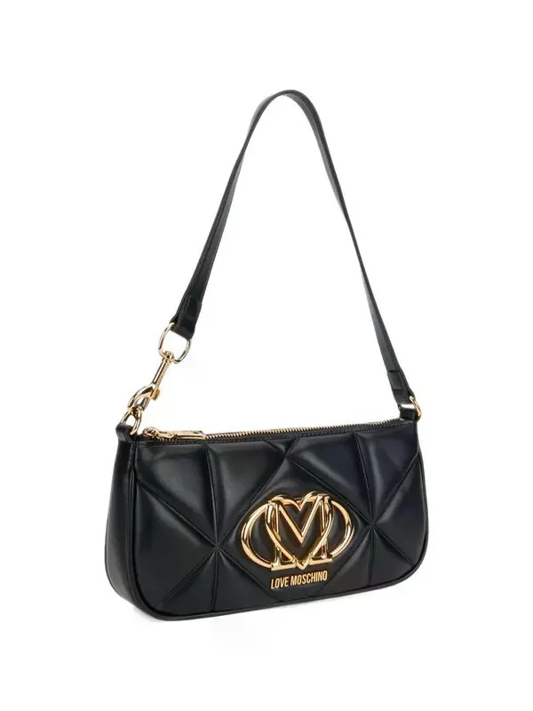 Moschino Quilted Logo-plaque Shoulder Bag