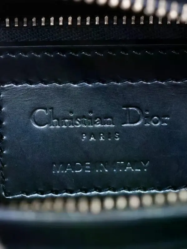 Dior 2010-2026 Medium Metallic Patent Microcannage Lady Satchel
