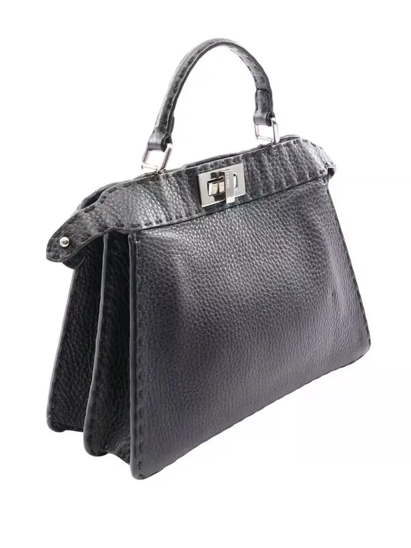 Fendi 2000-2010 Small Leather Selleria Peekaboo Iseeu Satchel
