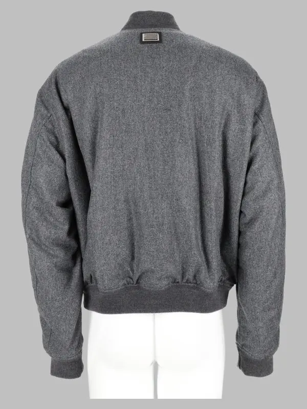 Dolce & Gabbana Bomber In Flanella Di Lana Imbottito
