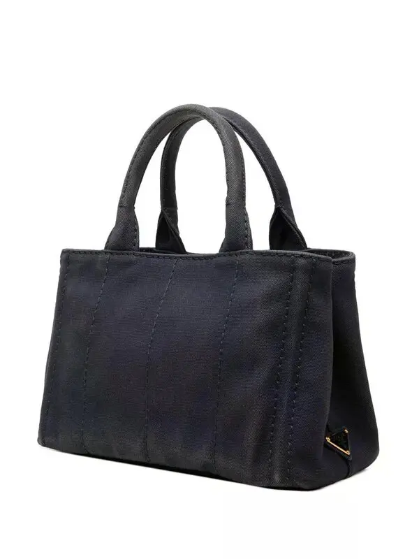 Prada 2000-2013 Small Canvas Canapa Logo Tote Satchel