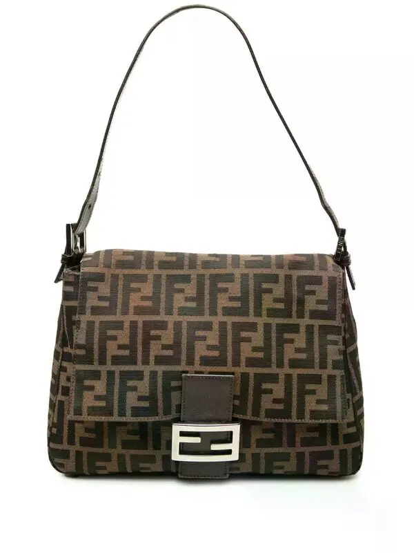 Fendi 2000-2010 Zucca Canvas Mamma Forever Shoulder Bag - Brown