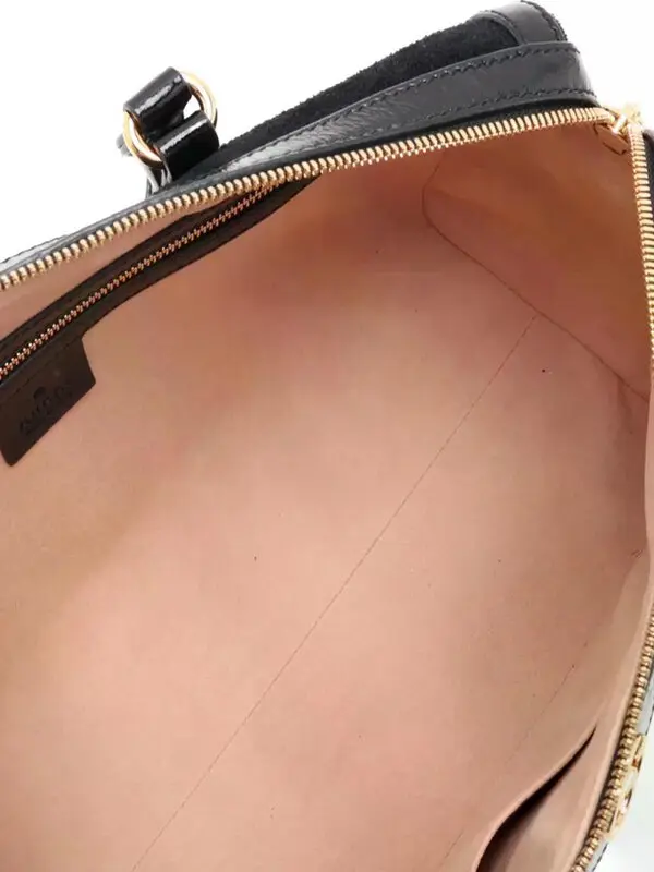 Gucci 2016-2026 Medium Suede Web Ophidia Top Handle Bag Satchel