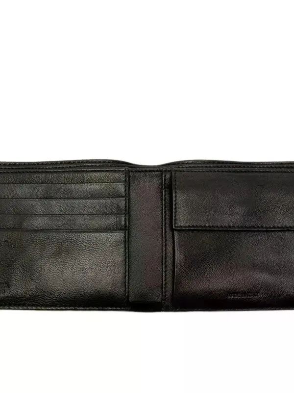 Prada 2012-2026 Tessuto Patchwork Skull Pierced Bifold Wallet Small Wallets