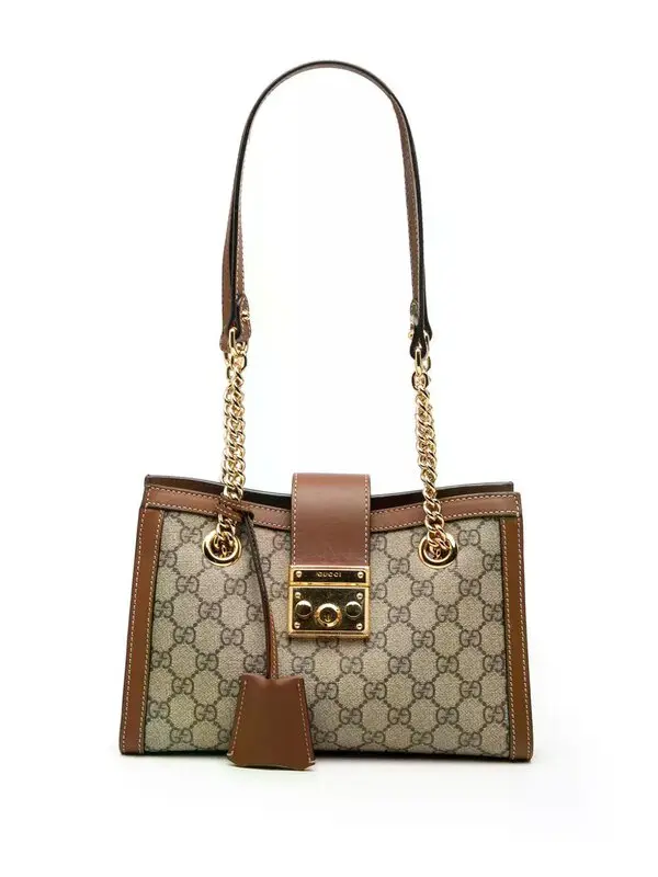 Gucci 2000-2015 Small Gg Supreme Padlock Tote Bag