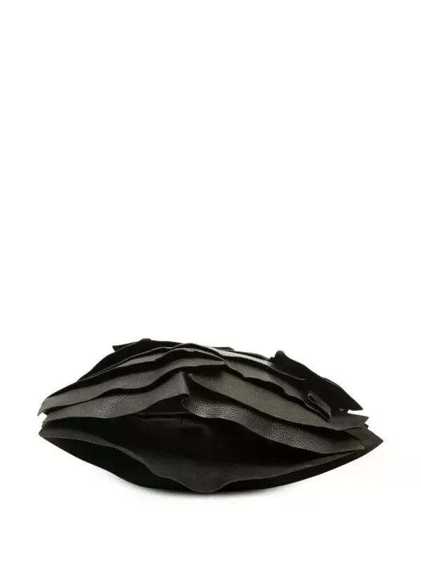 Saint Laurent 2000-2012 Small Ruffled Leather Saint Tropez Hobo Shoulder Bag