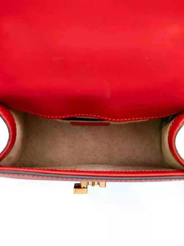 Gucci 2000-2015 Mini Calfskin Web Sylvie Chain Satchel - Red