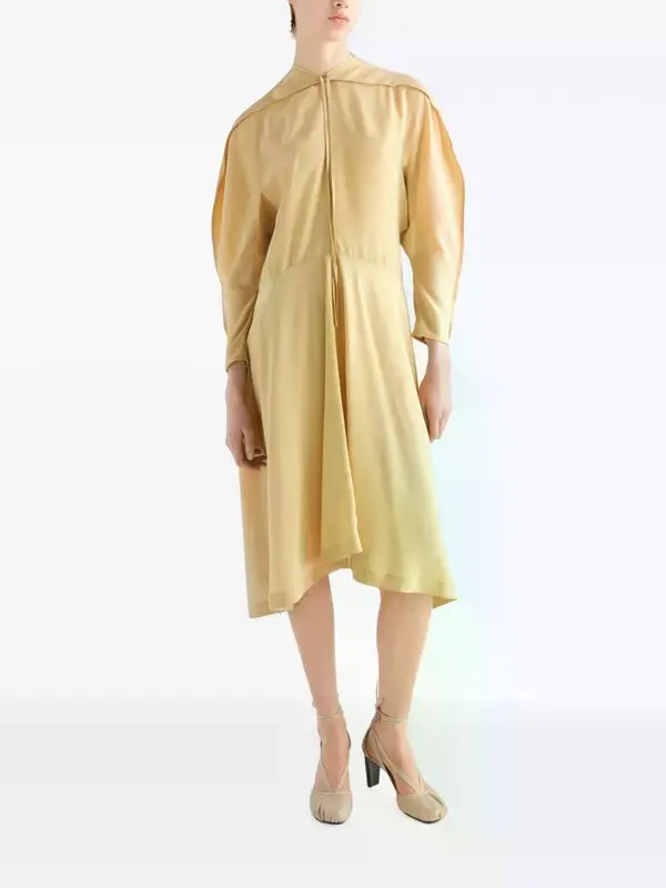 LEMAIRE Midi Dress In Silk And Viscose Cloth