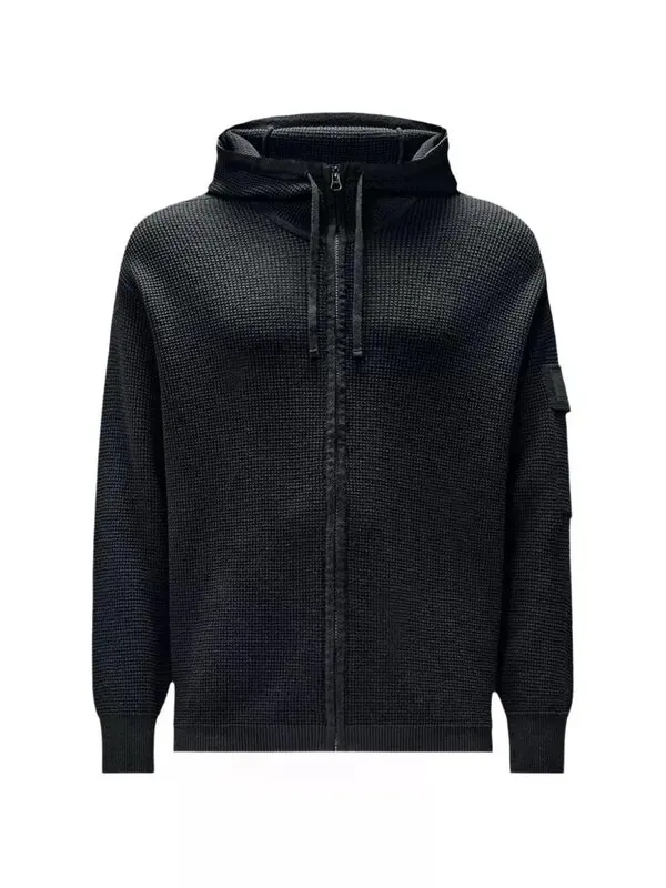 C.P. COMPANY Waffle-knit Zip-up Hoodie