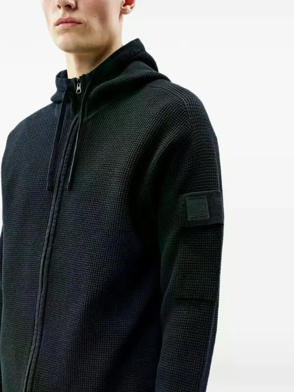 C.P. COMPANY Waffle-knit Zip-up Hoodie