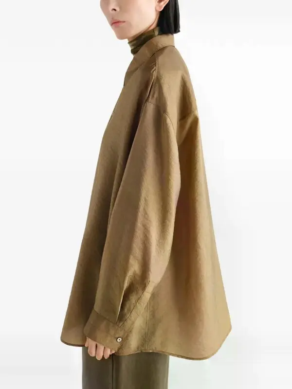 LEMAIRE Draped Shirt In Shiny Cupro