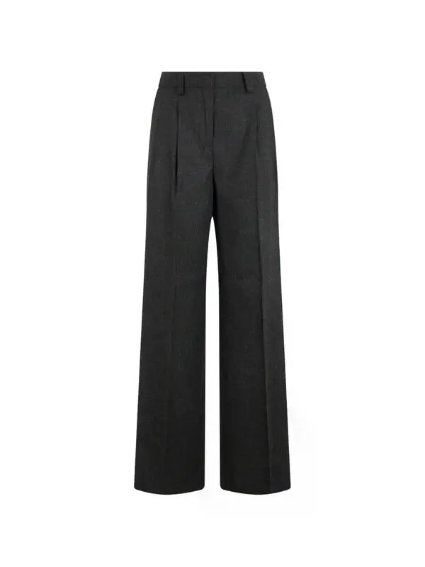 SLOWEAR Pleated Wide-leg Trousers