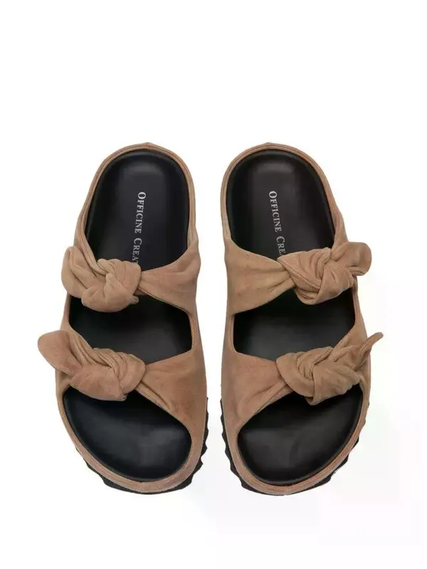 Officine Creative Knot-detail Leather Flat Sandals