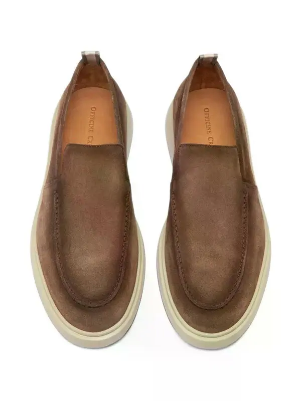 Officine Creative Bones Leather Loafers - Brown
