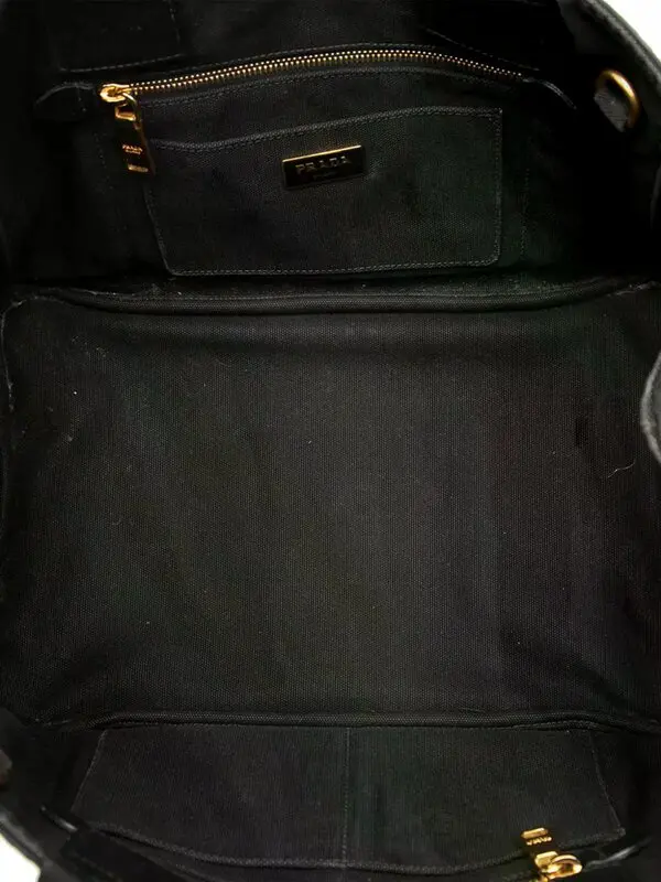 Prada 2010-2026 Canvas Canapa Logo Tote Satchel