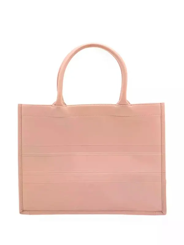 Dior 2015-2026 Medium Embossed Book Tote Bag - Pink