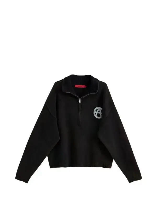 ACUPUNCTURE 1993 Anarchy Distressed Logo-print Sweater