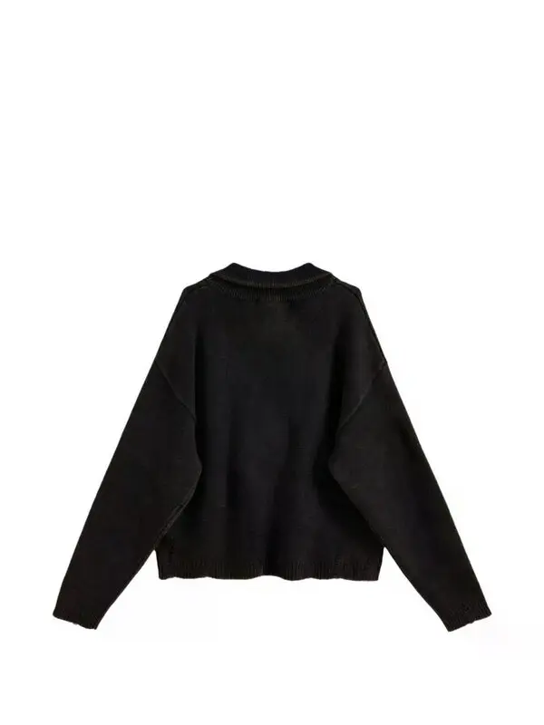 ACUPUNCTURE 1993 Anarchy Distressed Logo-print Sweater