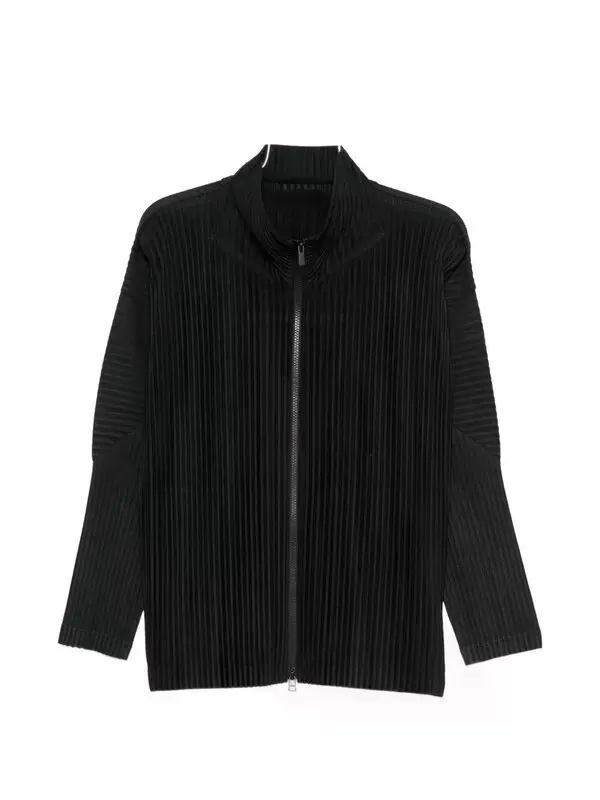 Issey Miyake Pleated Zip-up Jacket