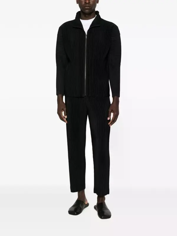 Issey Miyake Pleated Zip-up Jacket