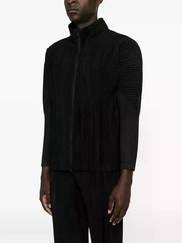 Issey Miyake Pleated Zip-up Jacket