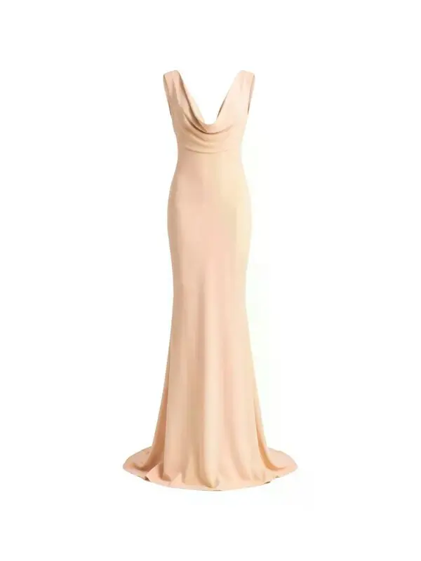 GEMY MAALOUF Cowl-neck Open-back Dress
