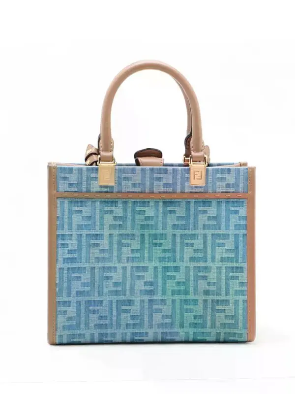 Fendi 2010-2026 Small Denim Sunshine Tote Satchel
