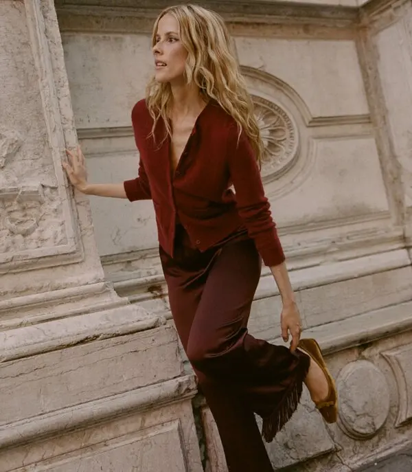 HMD Freya Cashmere Cardigan - Malbec