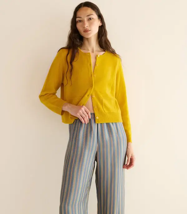 HMD Freya Cashmere Cardigan - Citrine
