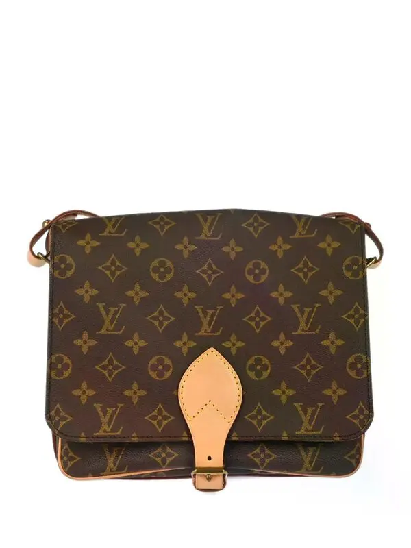 LOUIS VUITTON Monogram Cartouchiere Gm Leather-trim Crossbody Bag - Brown