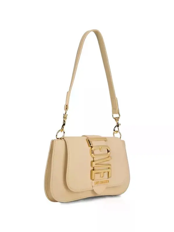 Moschino Logo-plaque Shoulder Bag - Neutrals