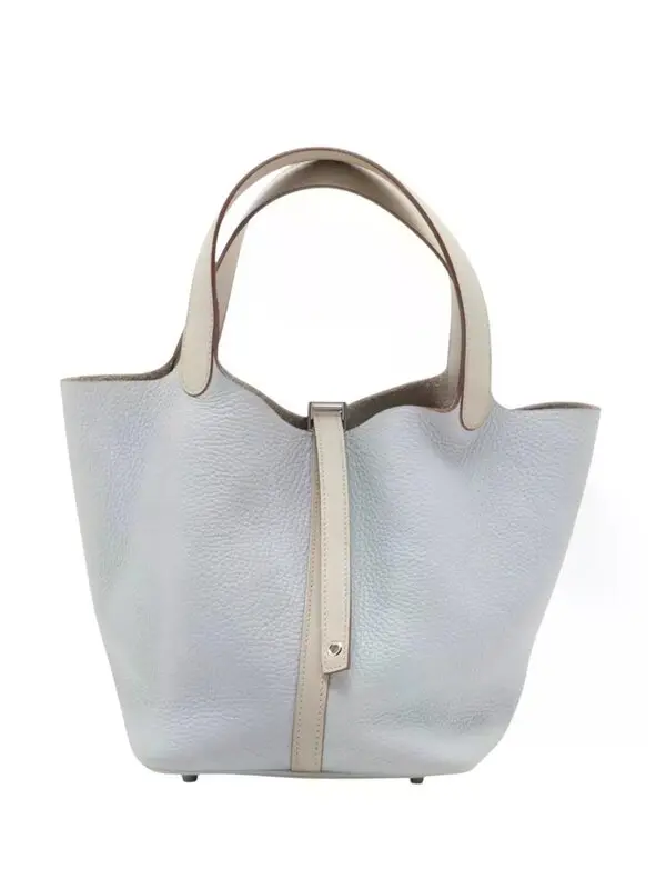 Hermès 2014 Bicolor Clemence And Swift Picotin Lock 22 Handbag