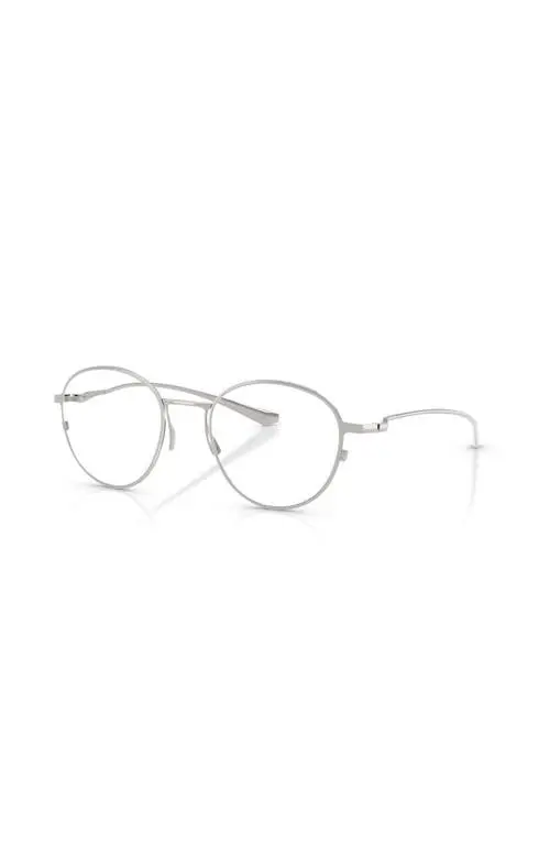 FERRARI 51mm Round Optical Glasses - Silver