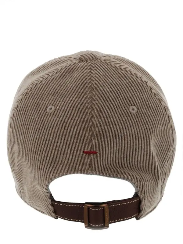 Brunello Cucinelli Cappello Da Baseball In Velluto A Coste