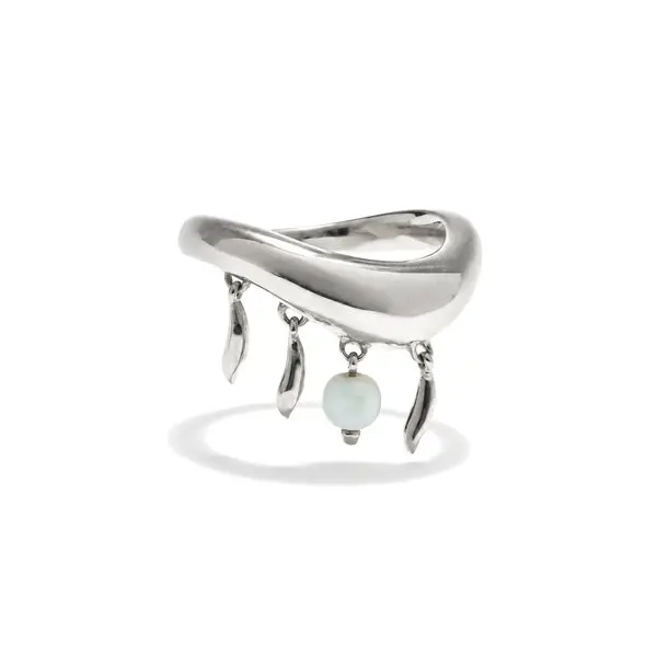 STONE FRUIT Fishbone Ring - Silver