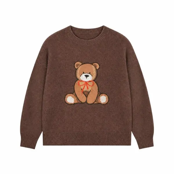YUMI Teddy Bear Relaxed Jumper